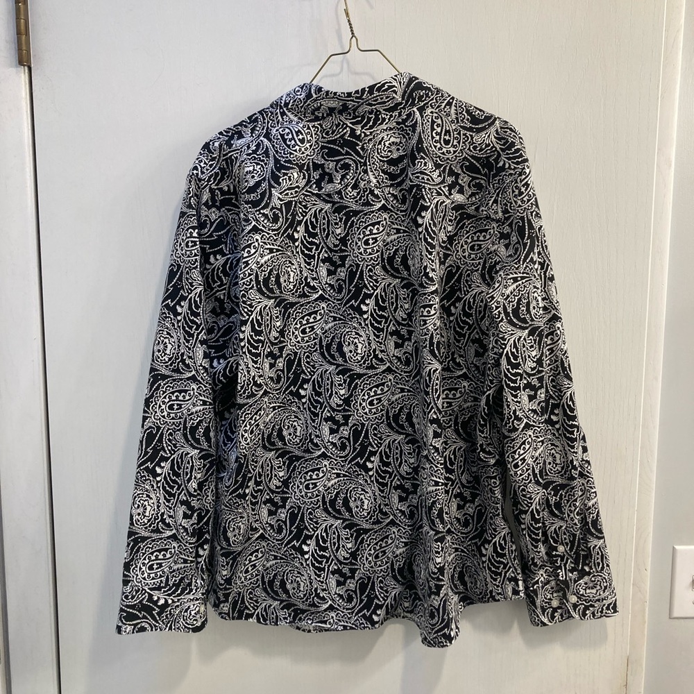 Crisp Black And White Chaps Button Down - Gem